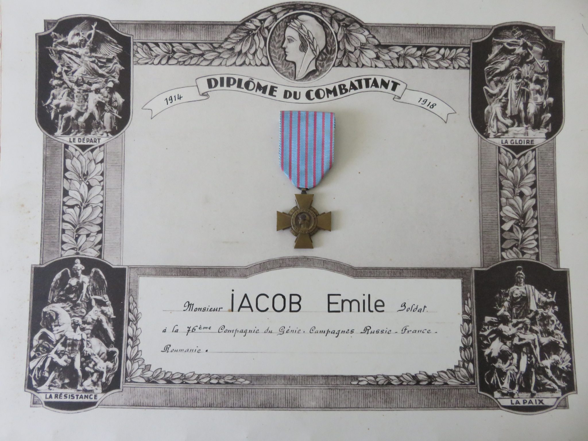 Jacob Emile (1875-1963) Soldat – KOERPER Généalogie